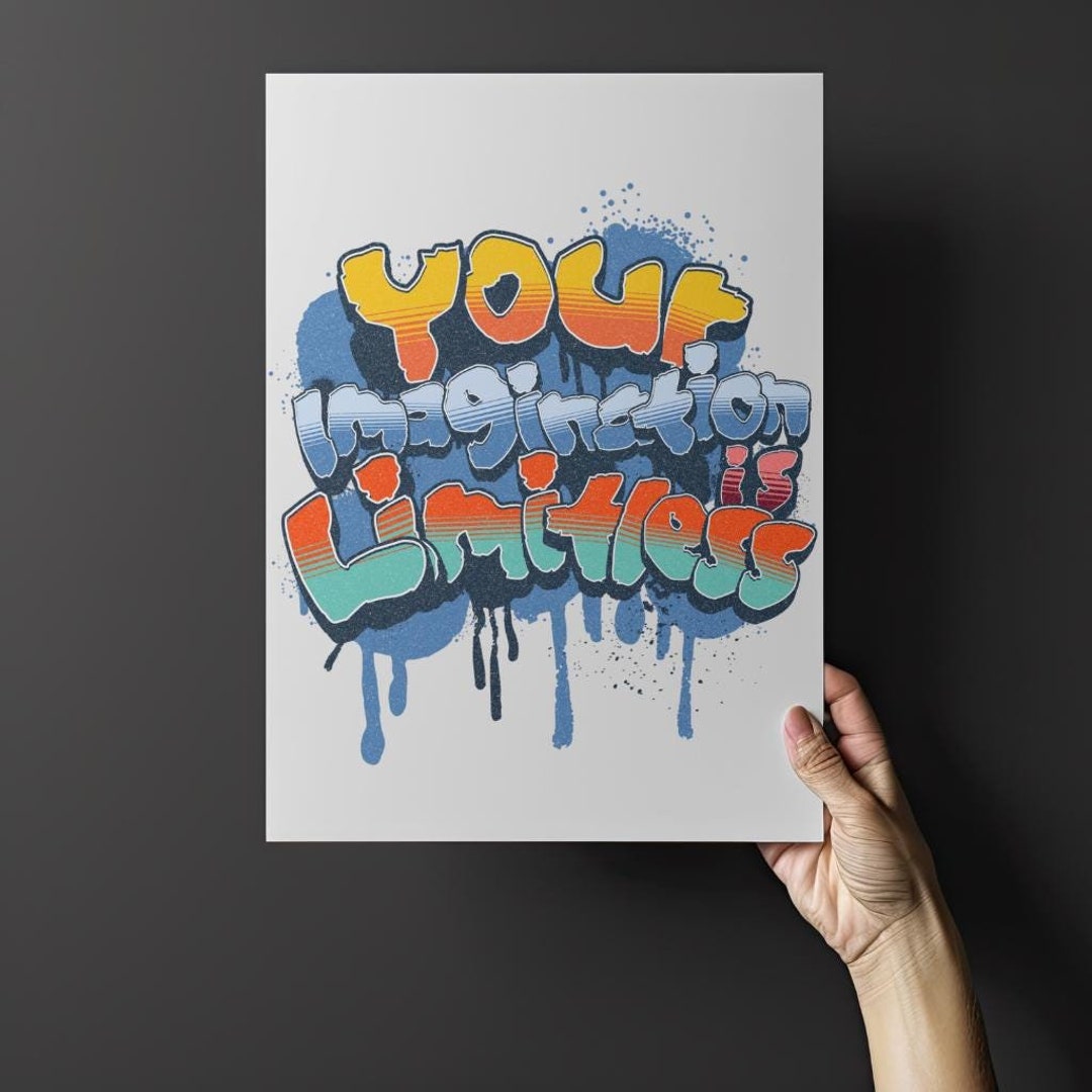 Graffiti Style Kids Room Art, Positive Affirmation (digital Download ...