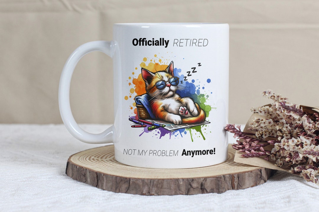 Last Day at Work Mug,cat Mug, Retirement Mug, Cat Lover Gift, Funny ...