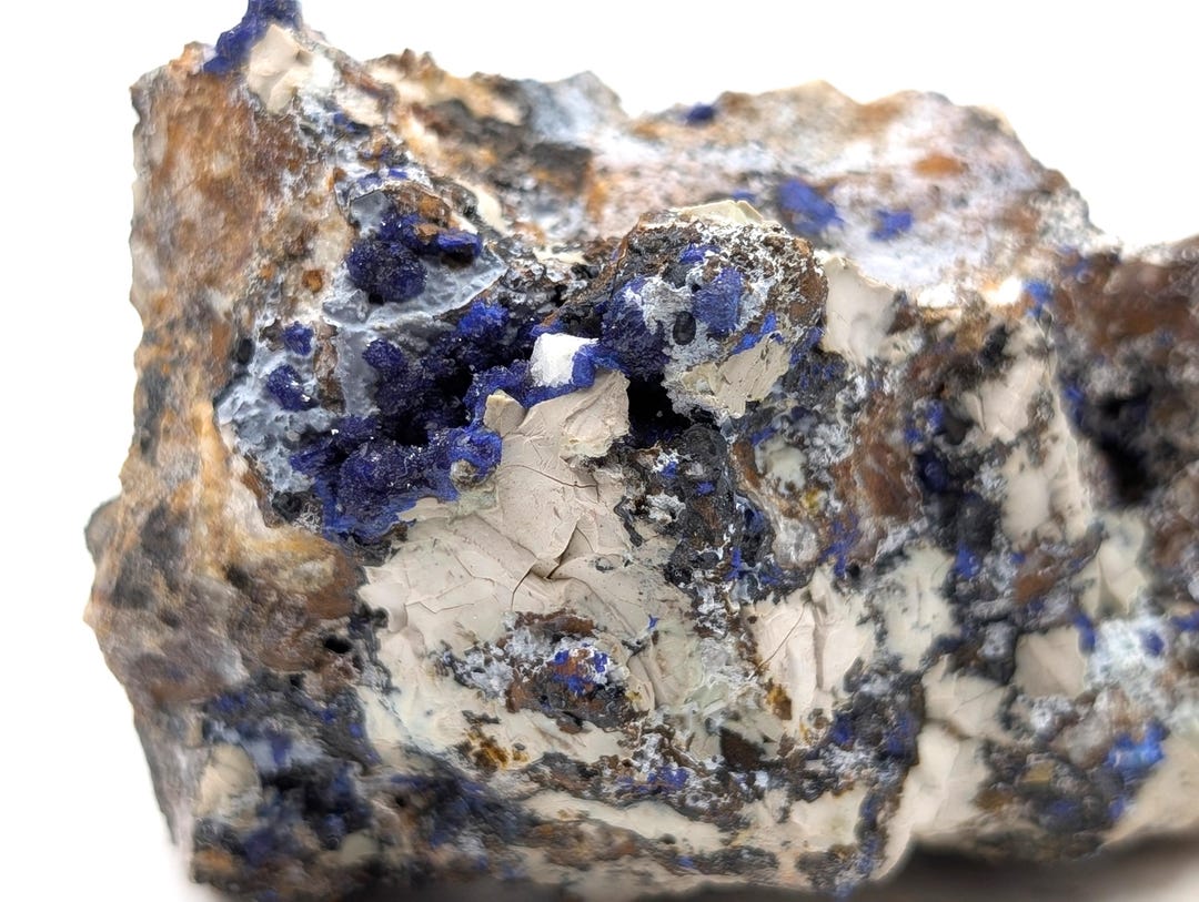 Deep Blue Azurite Crystals on Matrix Stone - Etsy