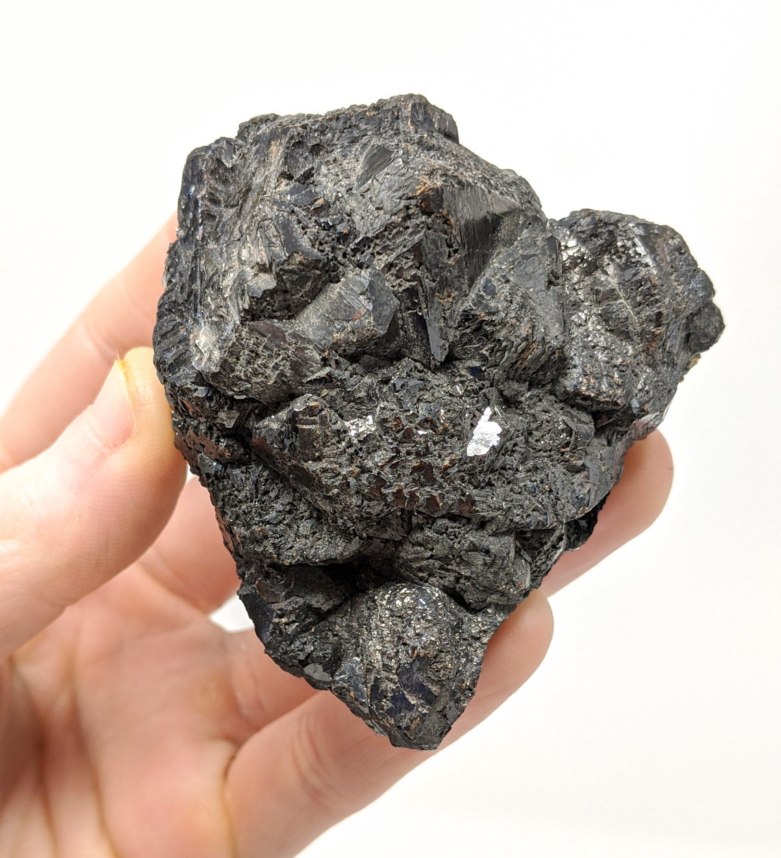 227 g. Black Pyrite Crystals on Quartz 7.6 x 3.8 x 6.4 cm | Etsy