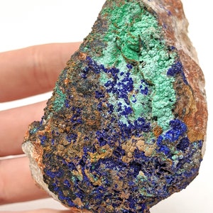 Natural Malachite Crystals With Blue Azurite, 8.9 X 4.8 X 5.1 Cm - Etsy