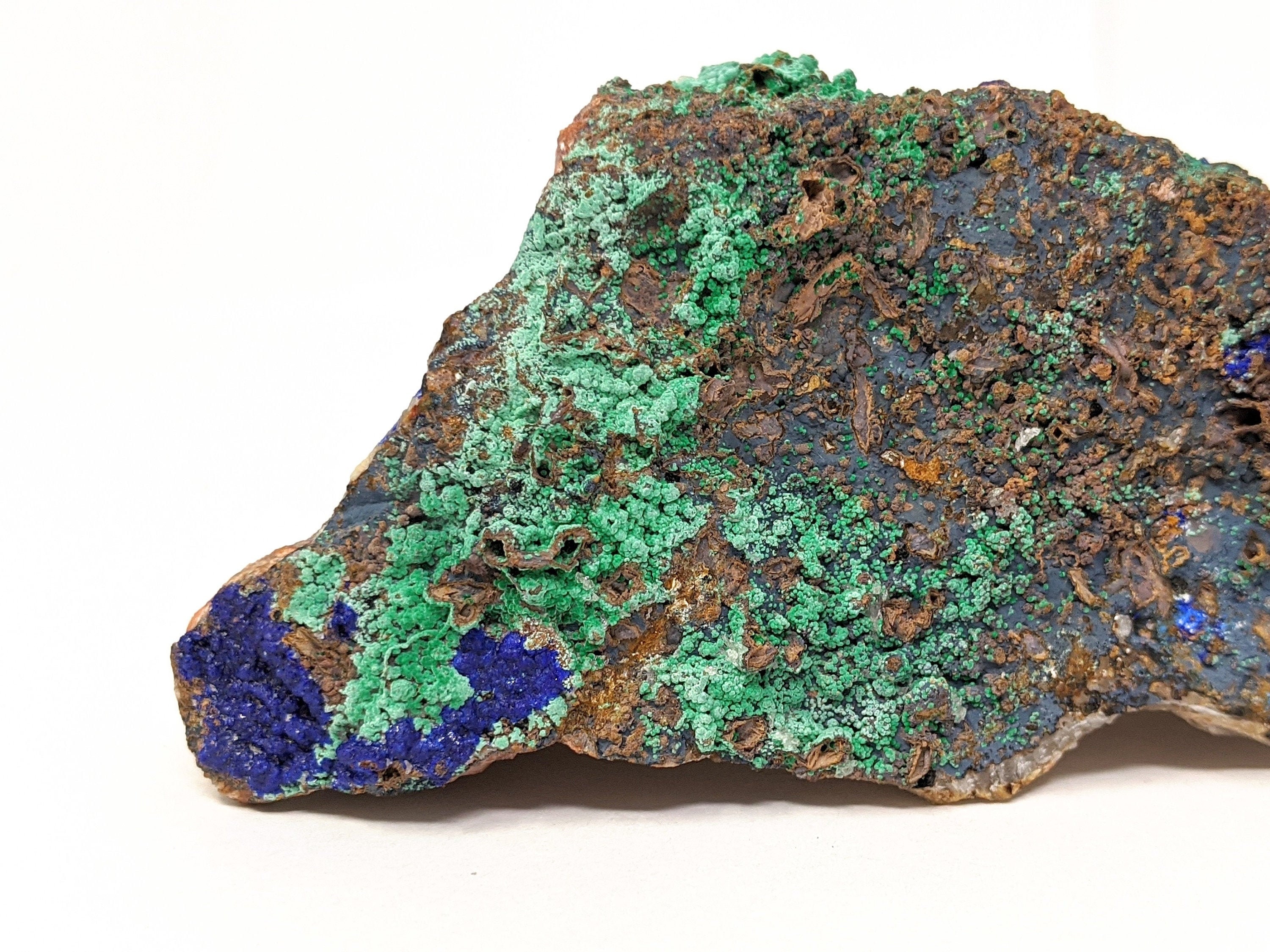 Natural Malachite Crystals with Blue Azurite 8.9 x 4.8 x 5.1 | Etsy