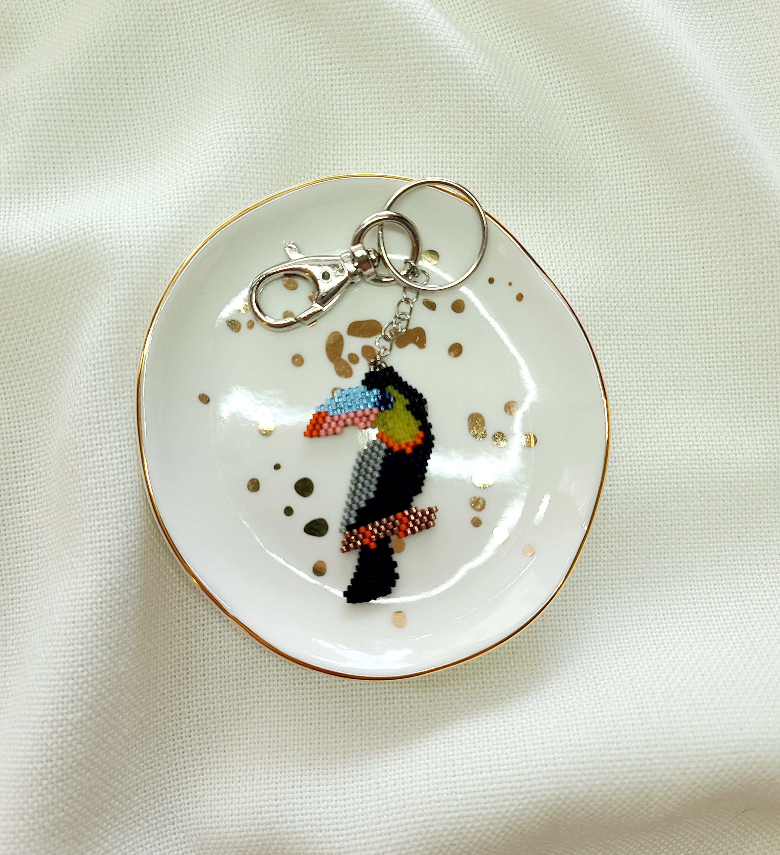 Animals Key Chain Beaded Keychain Animal Figure Keychain - Etsy