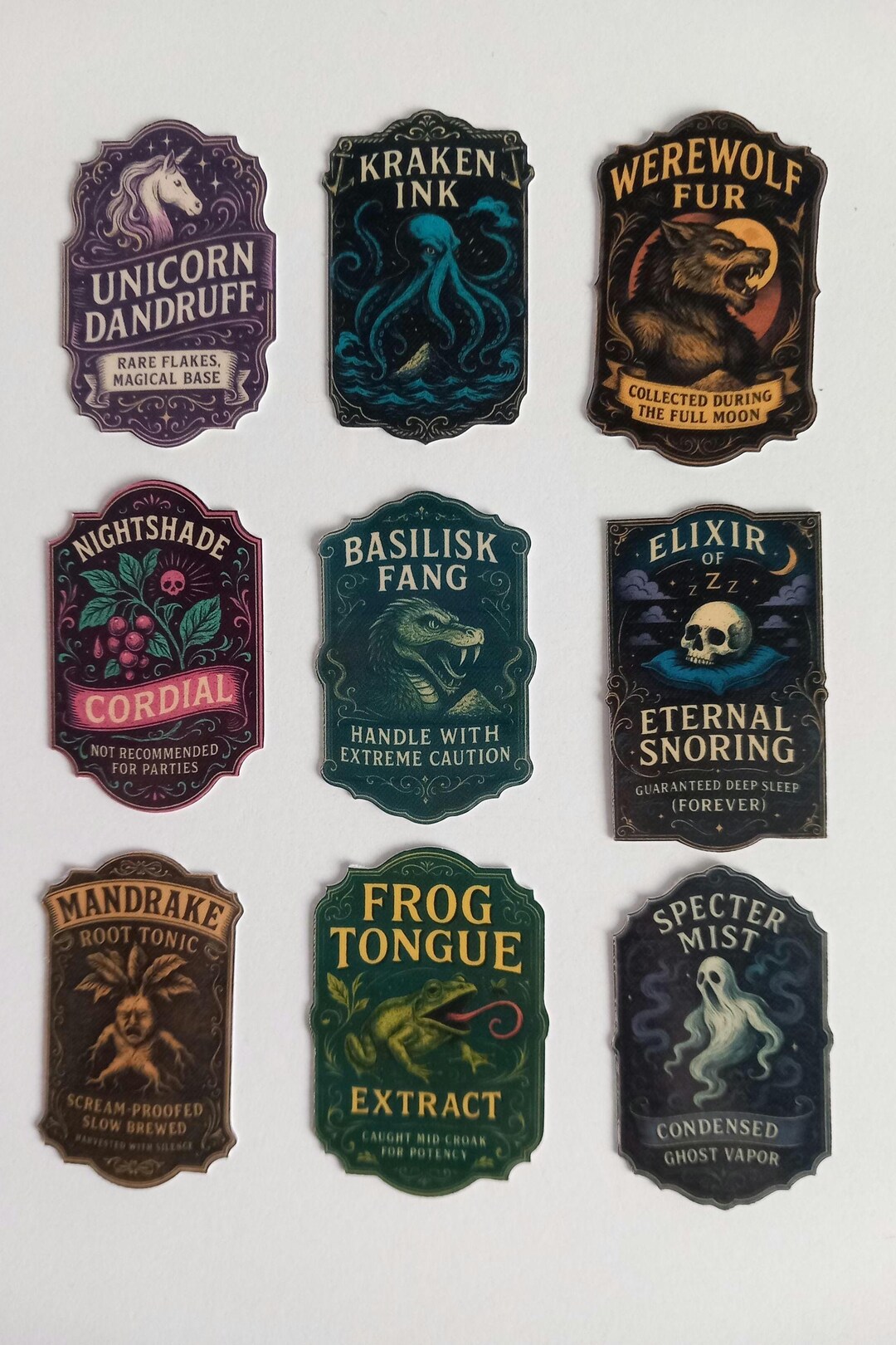 Labels for Drink Bottles, Potions Labels Stickers, Halloween Party, 9 ...