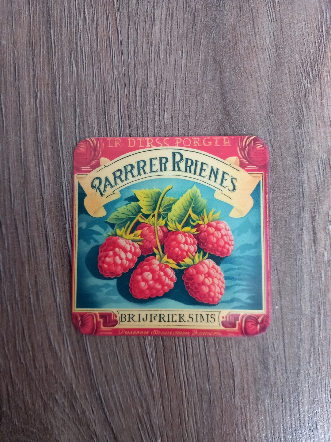 Fruit Vintage Label Raspberry Sticker or Magnet - Etsy