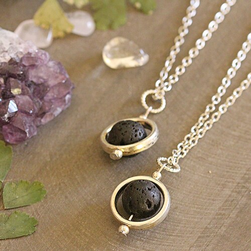 Lava Stone Triangle Diffuser Necklace Essential Oil Diffuser - Etsy
