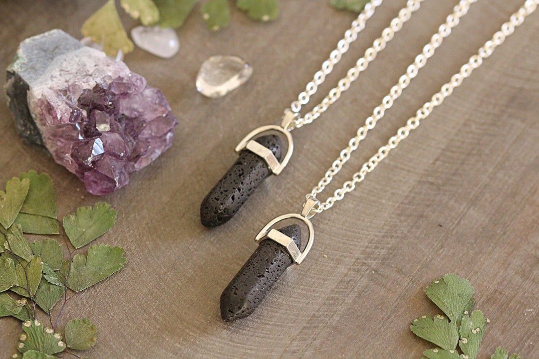 Lava Stone Diffuser Necklace - Aromatherapy Necklace - Essential Oil ...