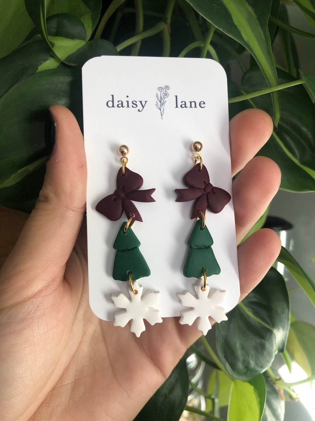 Holiday Dangles Christmas Tree Earrings, Bow Earrings, Snowflake ...