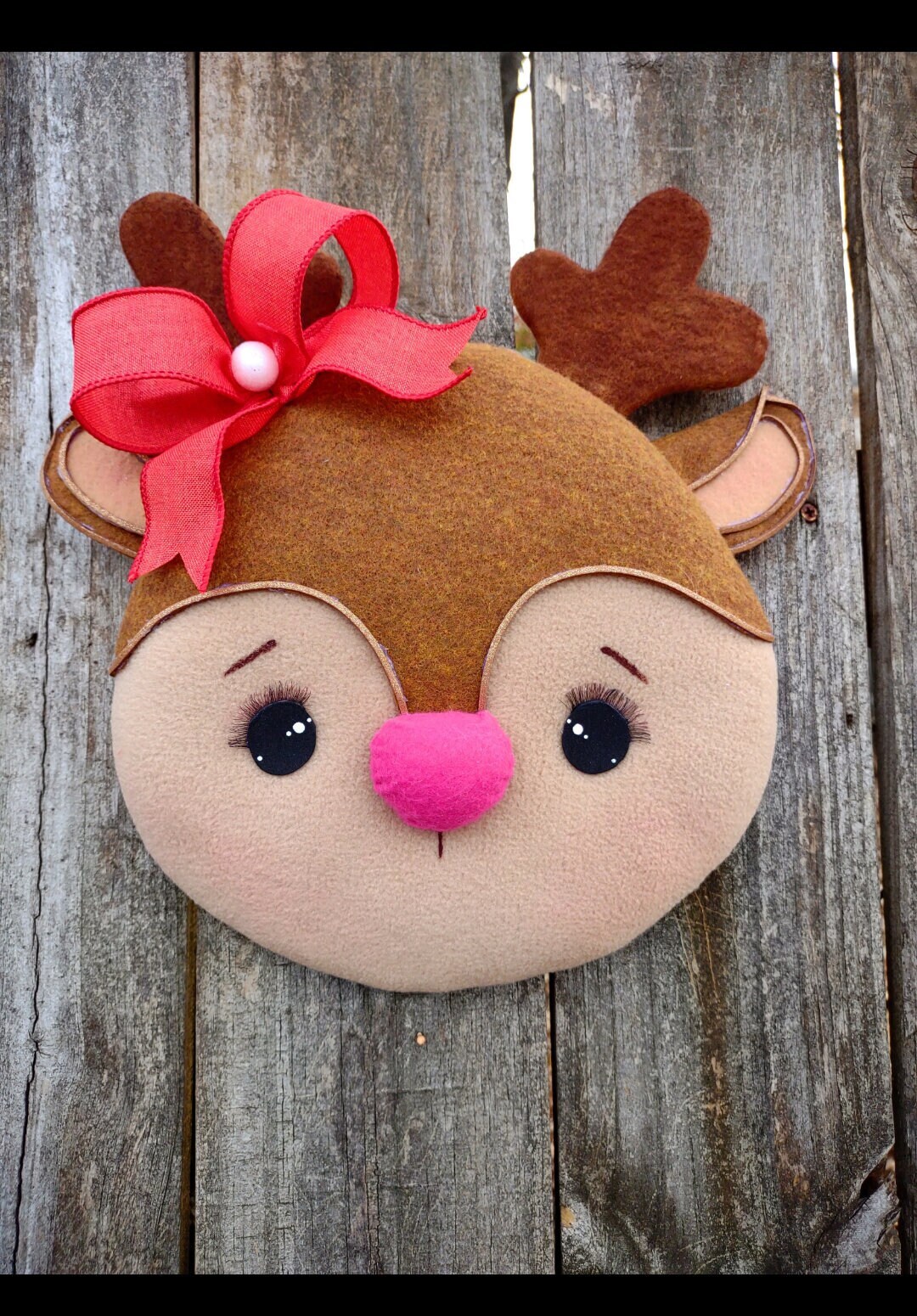 Reindeer Wreath Attachment, Girl Reindeer Wreath Embellishments ...
