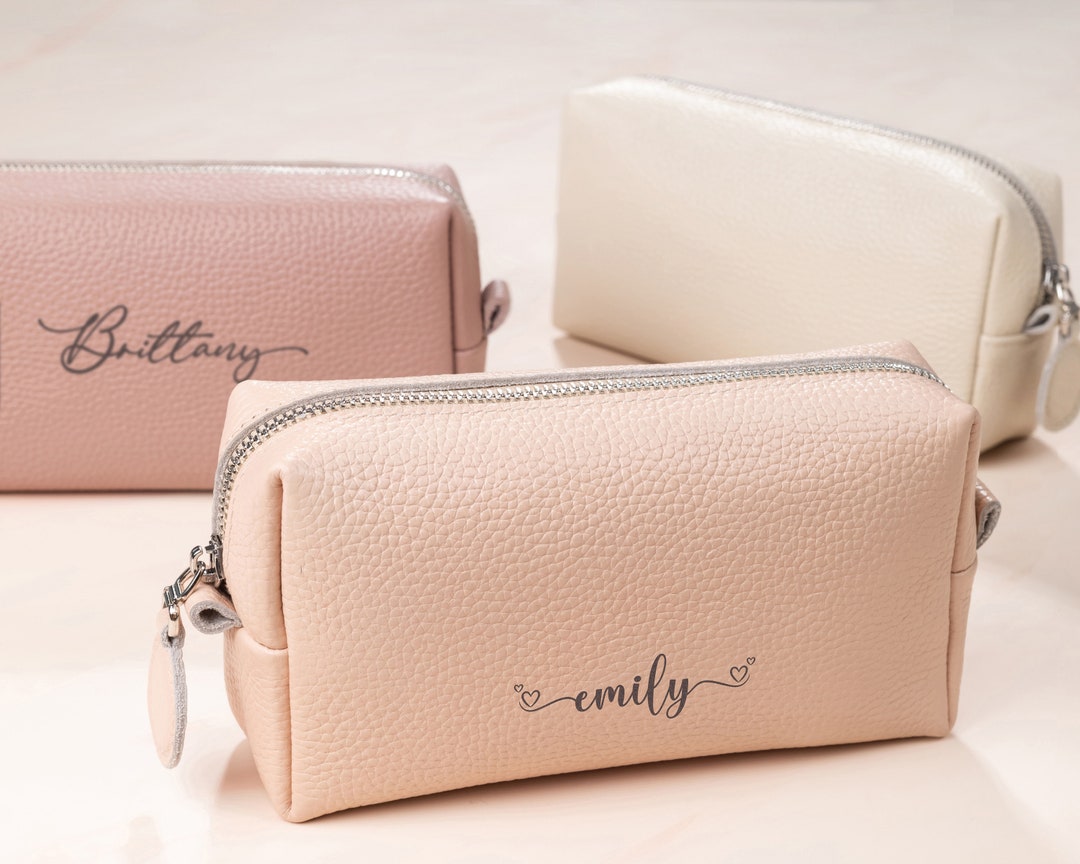 Cute Personalised Makeup Bag With Name, Bridesmaid Gift, Monogrammed ...