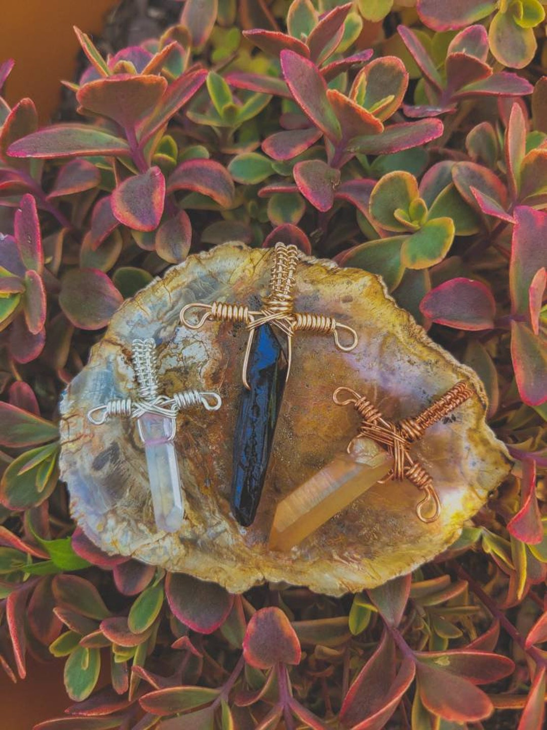 Crystal Quartz Dagger Sword Pendant/keychain Fairy Jewelry Renaissance ...