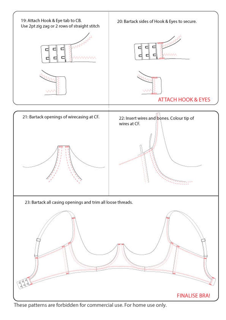 Pdf Bra Sewing Pattern Bra Making Supplies 14 Cup Bra Etsy Uk