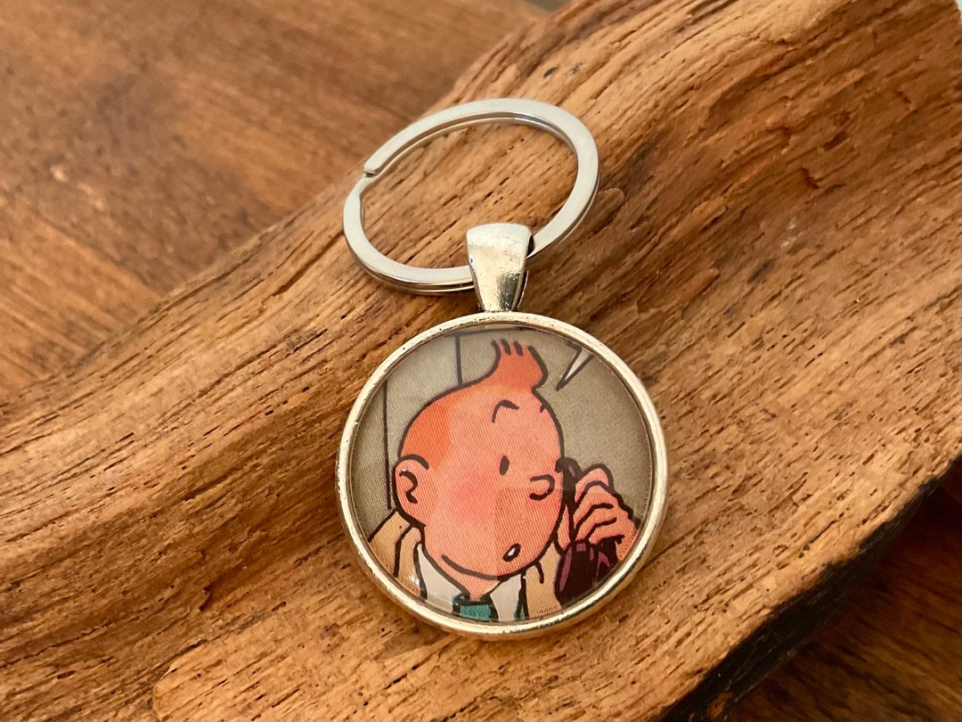 Tintin Keyring Bag Charm Made With 1980's Illustration - Etsy