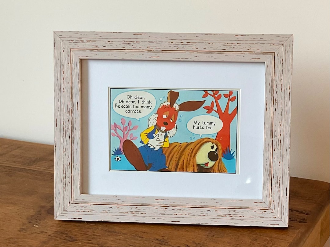 Magic Roundabout, Dougal and Dylan Framed Vintage Illustration - Etsy