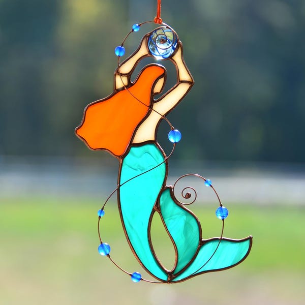 Stain Glass Mermaid - Etsy