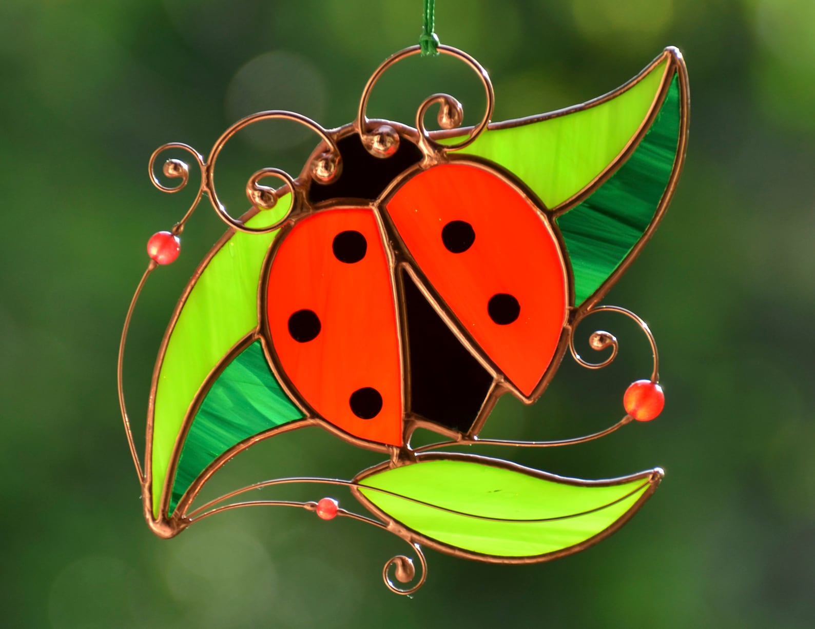 Stained Glass Ladybug Suncatcher Window Hanging Decor - Etsy Canada