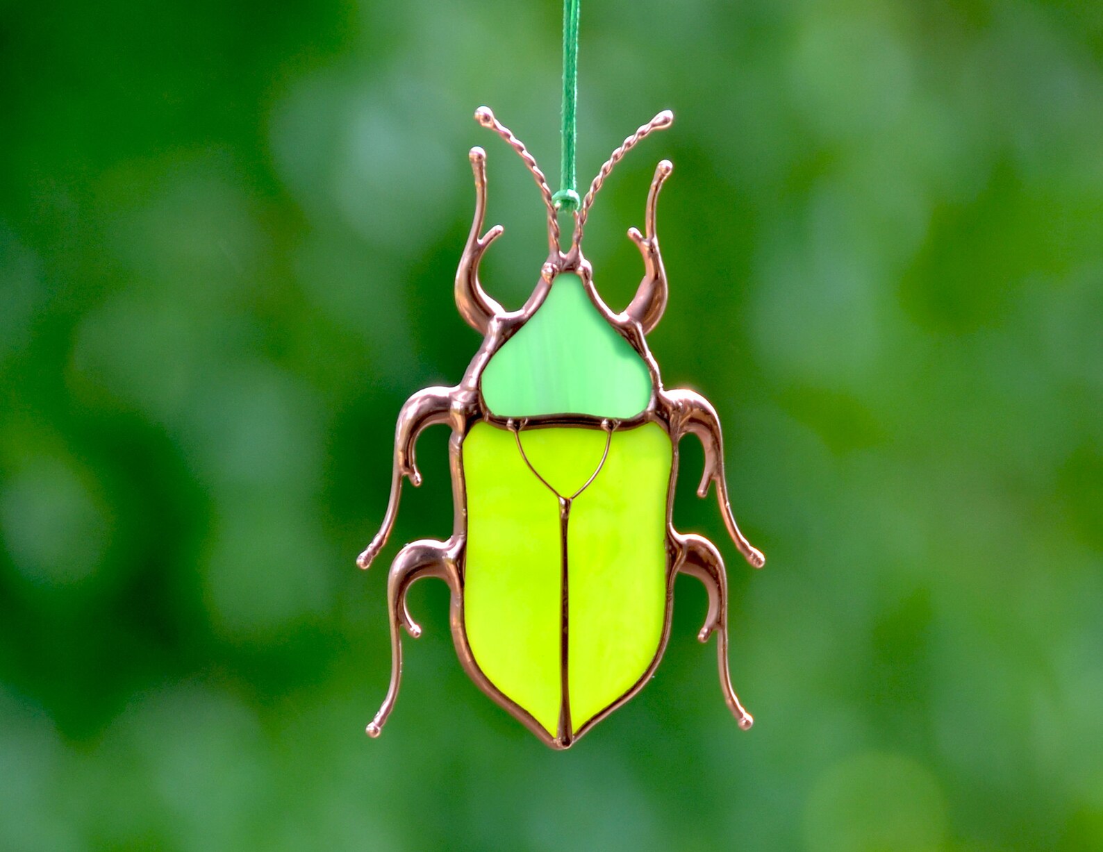 Stained Glass Beetle, Bug Suncatcher, Glass Home Decor, Window Hangings ...