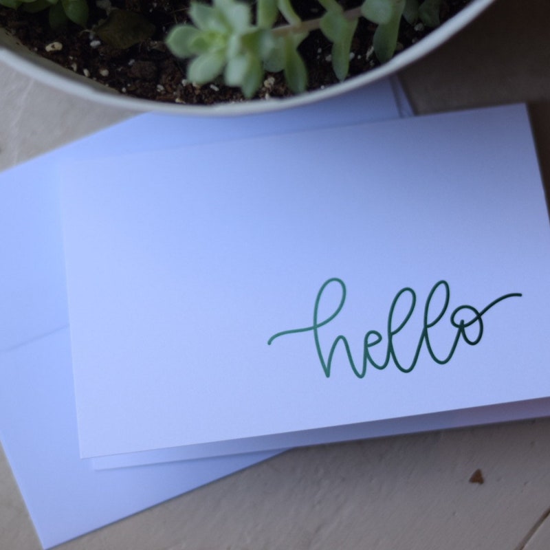 Hello Greeting Card - Etsy