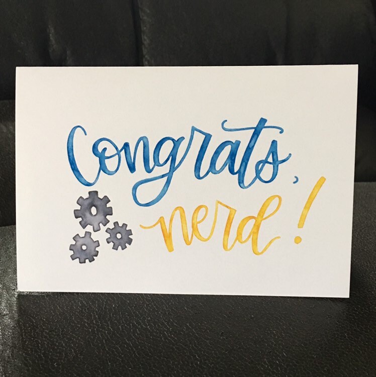 Congrats, Nerd Graduation Card // Funny Graduation Card // Nursing ...