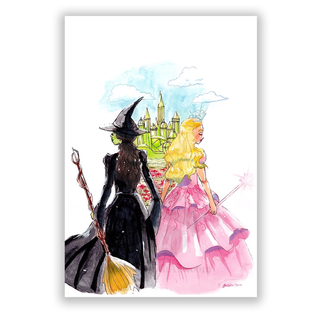 Wicked Print Watercolor Illustration - Handmade Inspired by Wicked ...