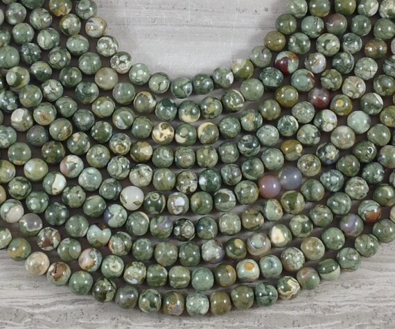 Rainforest Jasper Aka Green Rhyolite Round Grade A 6mm 8mm - Etsy