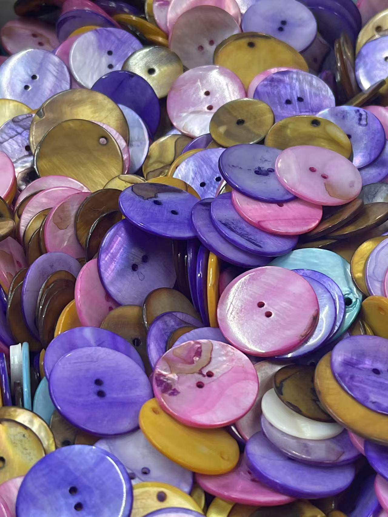 Shell, MOP, Mother of Pearl, Dyed Buttons, Mix Pcs Mix Color Mix Style ...