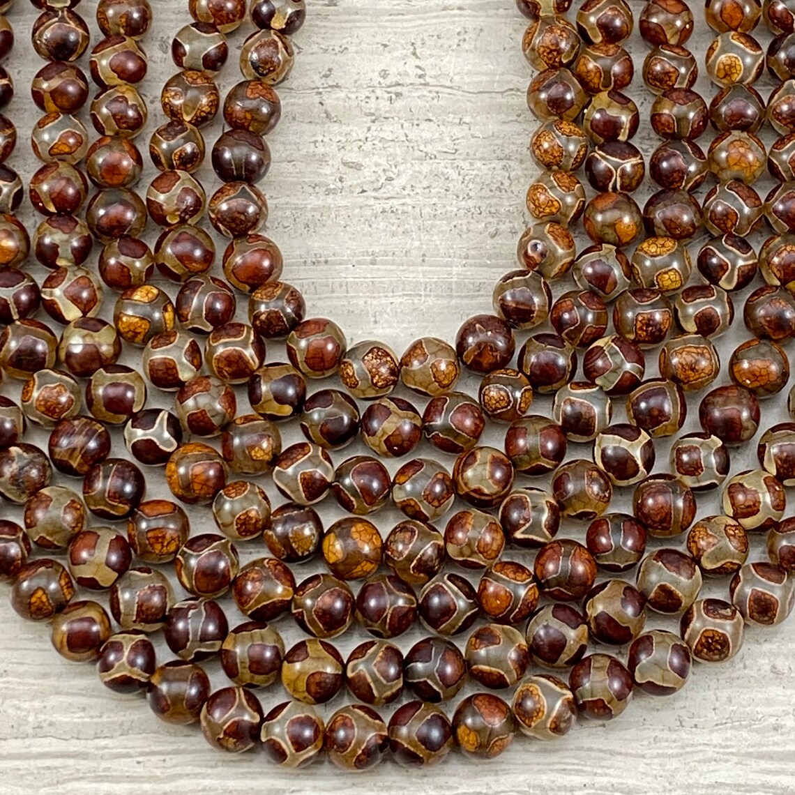 Dzi Agate Tibetan Agate or Etched Agate Matte Round 8mm - Etsy Singapore