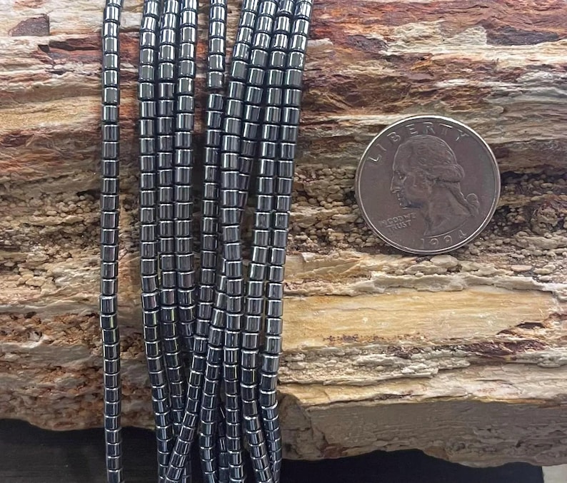 Hematite, Cylinder Shape, 3x3mm - Etsy