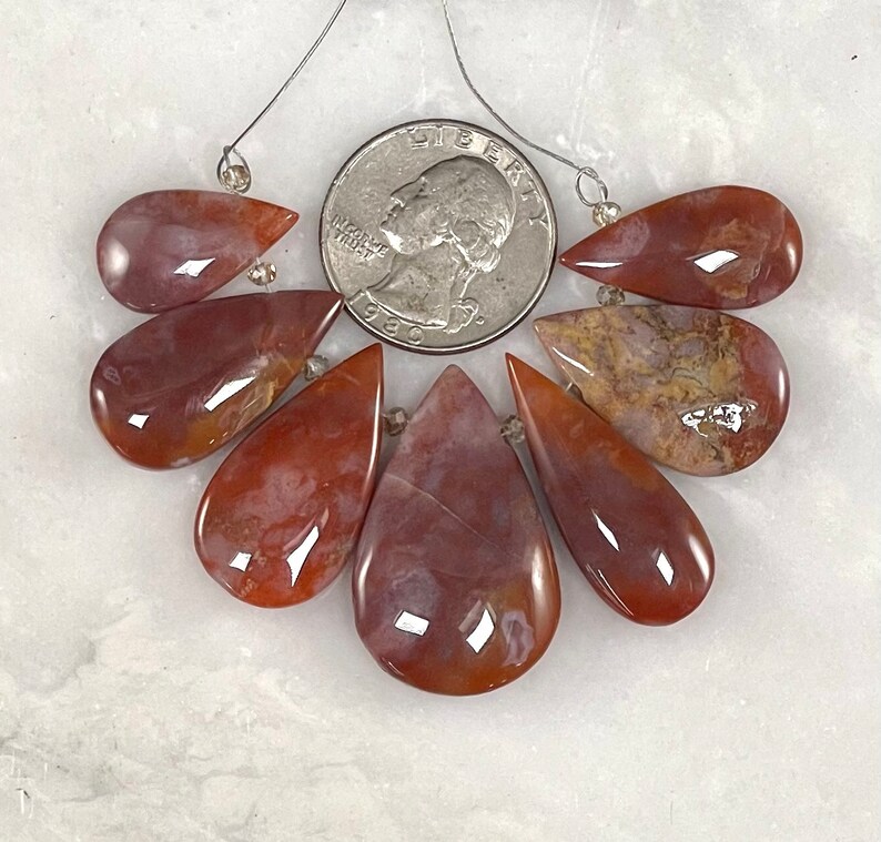 Rare Paint Rock Agate From Paint Rock Valley, Alabama, Teardrop Shapes ...
