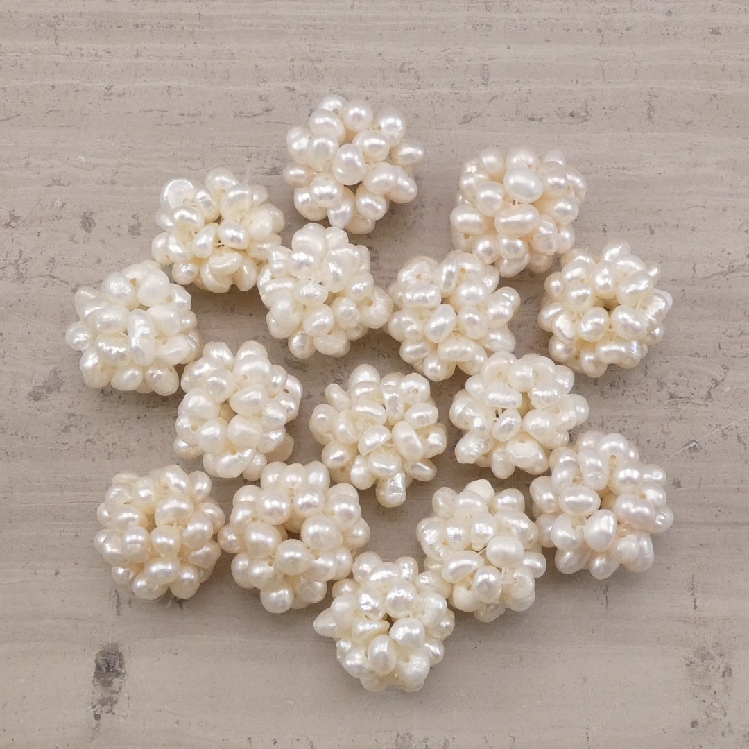 Pearl Beaded Ball Aka Crocheted Pearl Ball 15-18mm (1pc) (3pcs) (5pcs ...