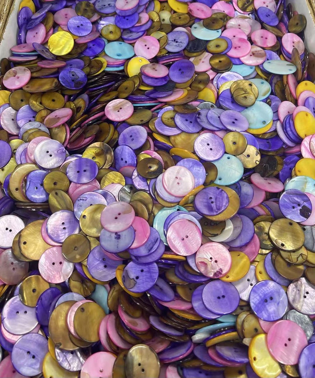 Shell, MOP, Mother of Pearl, Dyed Buttons, Mix Pcs Mix Color Mix Style ...