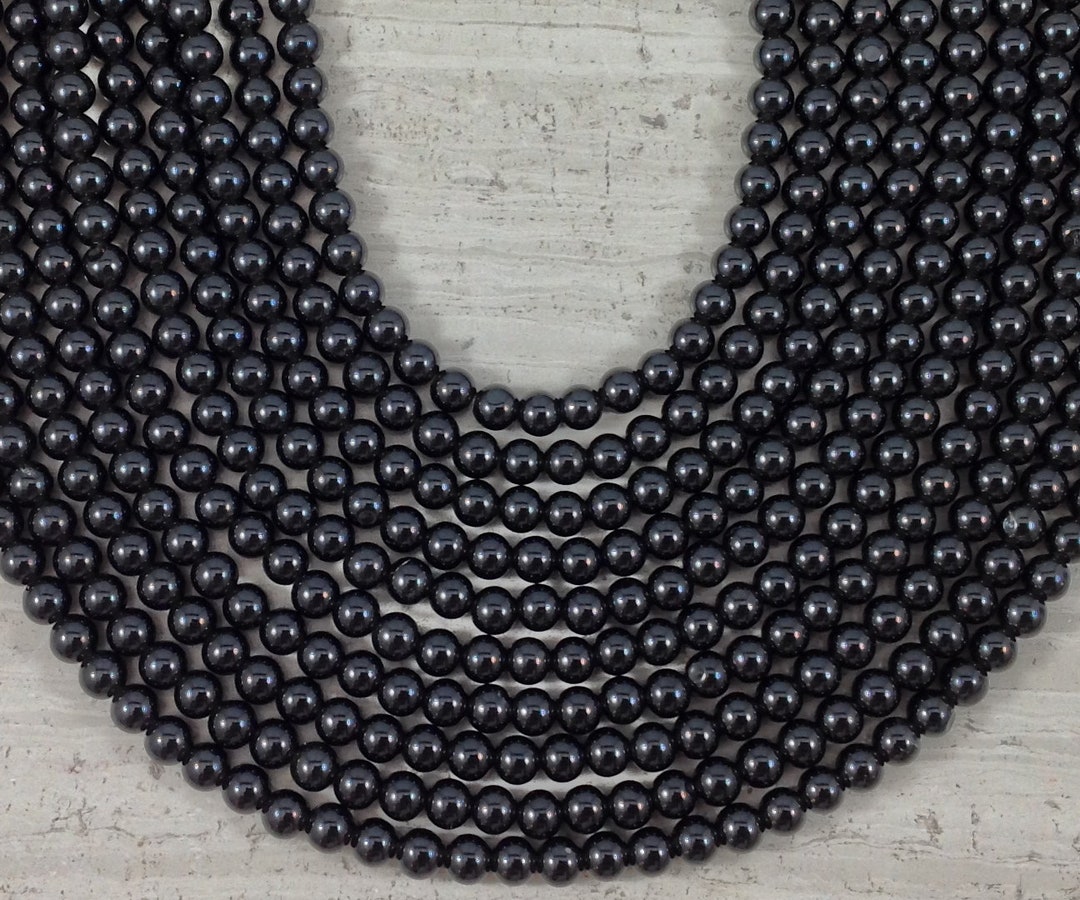 Black Obsidian Round 6mm 8mm - Etsy