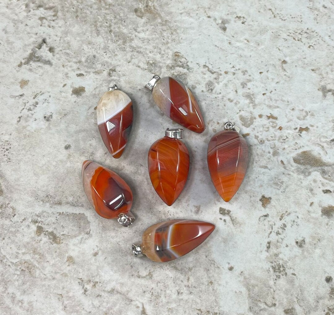 Carnelian, Cut Point Pendant, 15x30mm (1pc) - Etsy