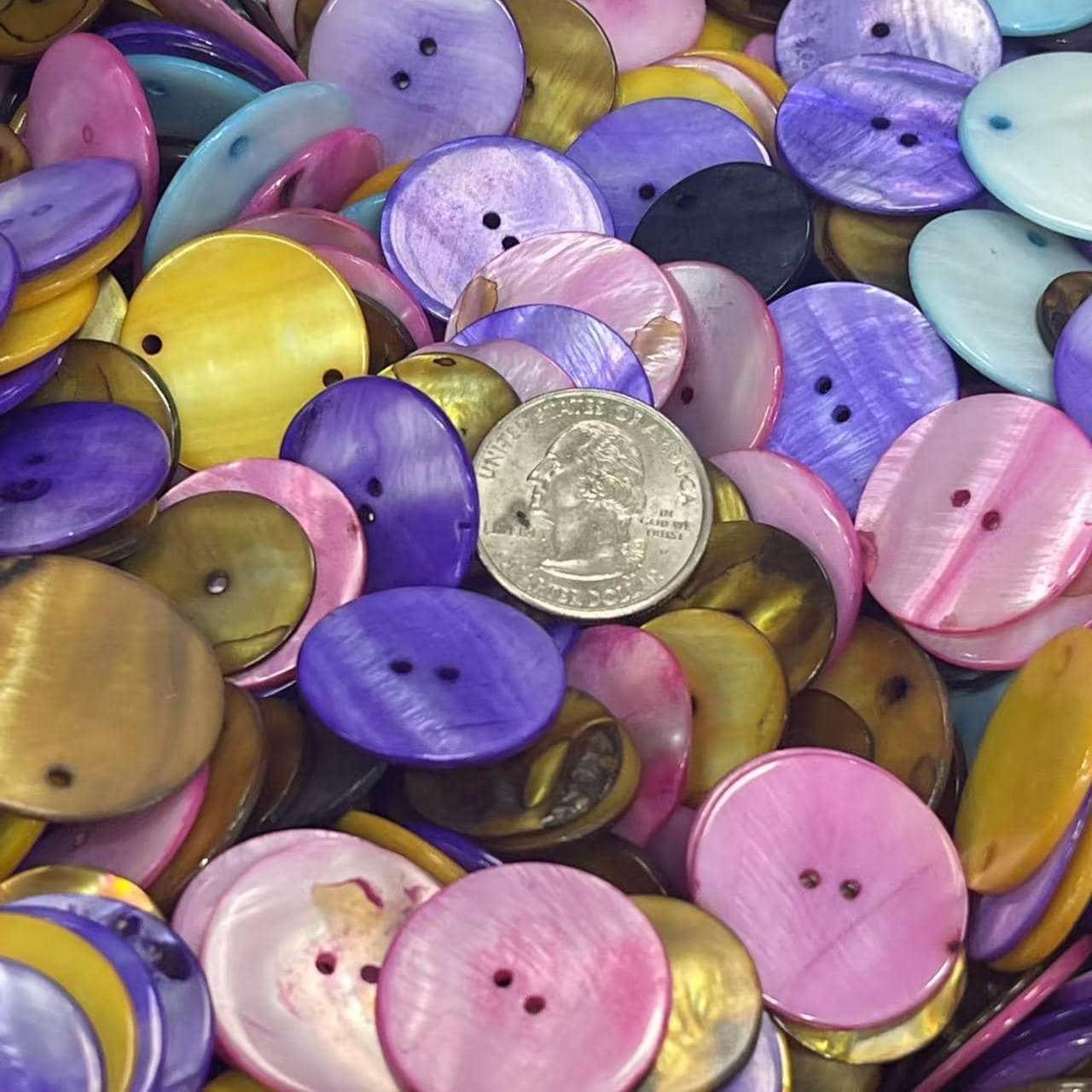Shell, MOP, Mother of Pearl, Dyed Buttons, Mix Pcs Mix Color Mix Style ...