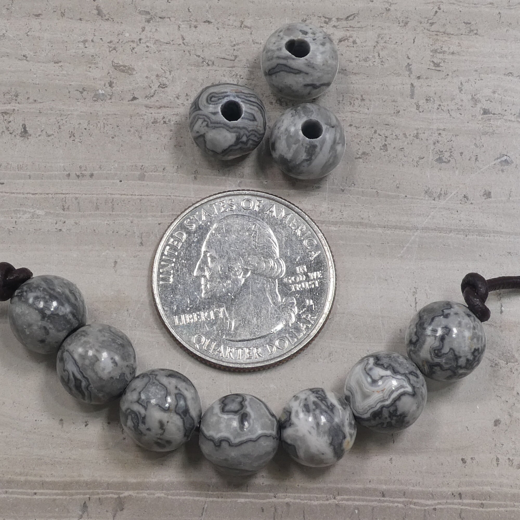 Silver Crazy Lace Aka Map Stone Jasper Round 2.5mm Hole 8mm | Etsy