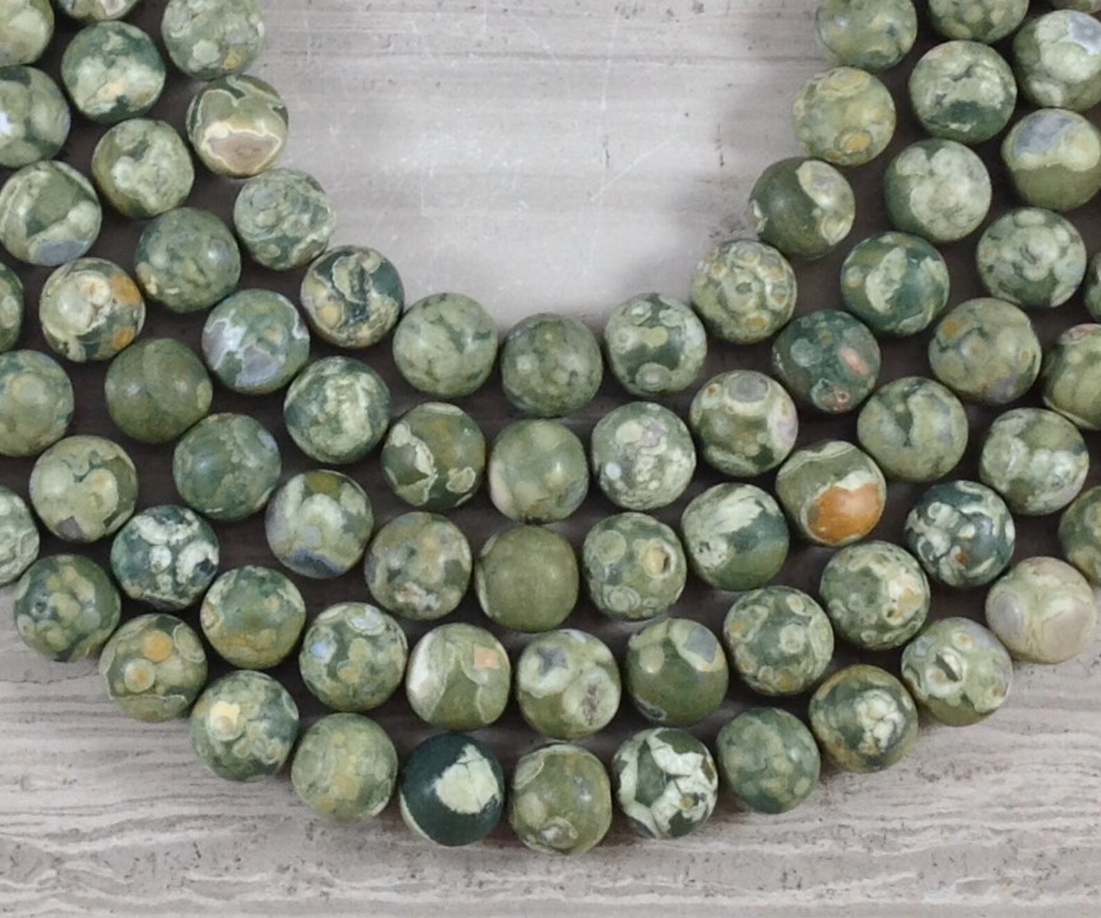 Rainforest Jasper aka Green Rhyolite Matte Round A Grade 6mm | Etsy