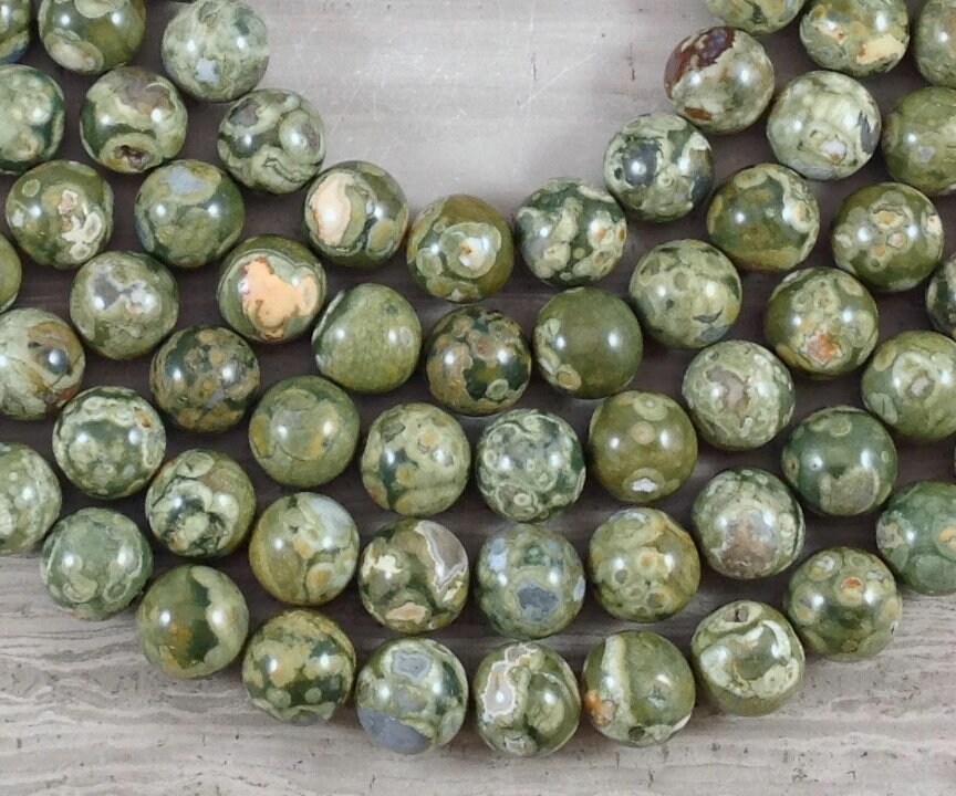 Rainforest Jasper Aka Green Rhyolite Round Grade A 6mm 8mm - Etsy