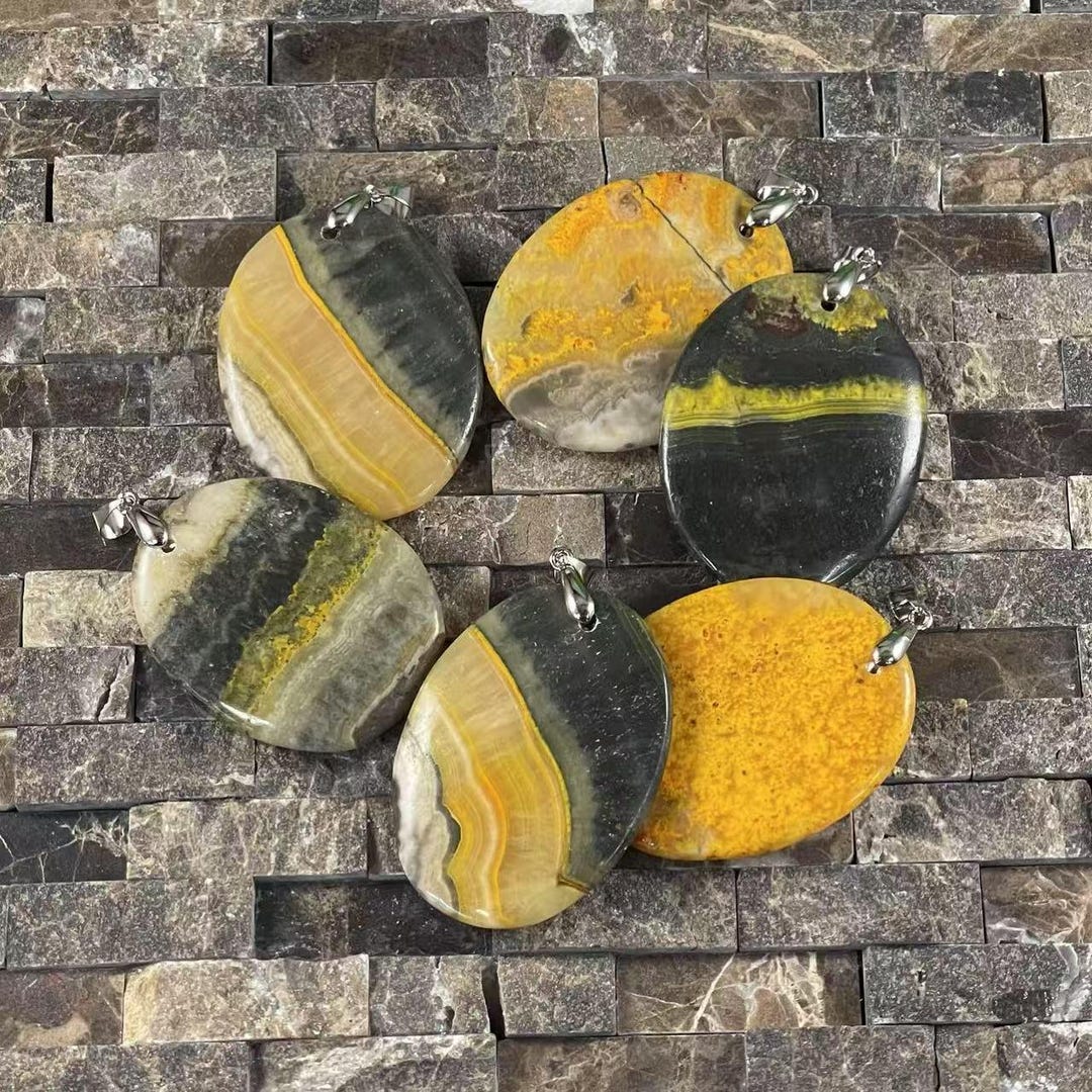 Mustard Jasper Aka Eclipse Jasper, Oval Pendant (1pc) Batu Badar ...