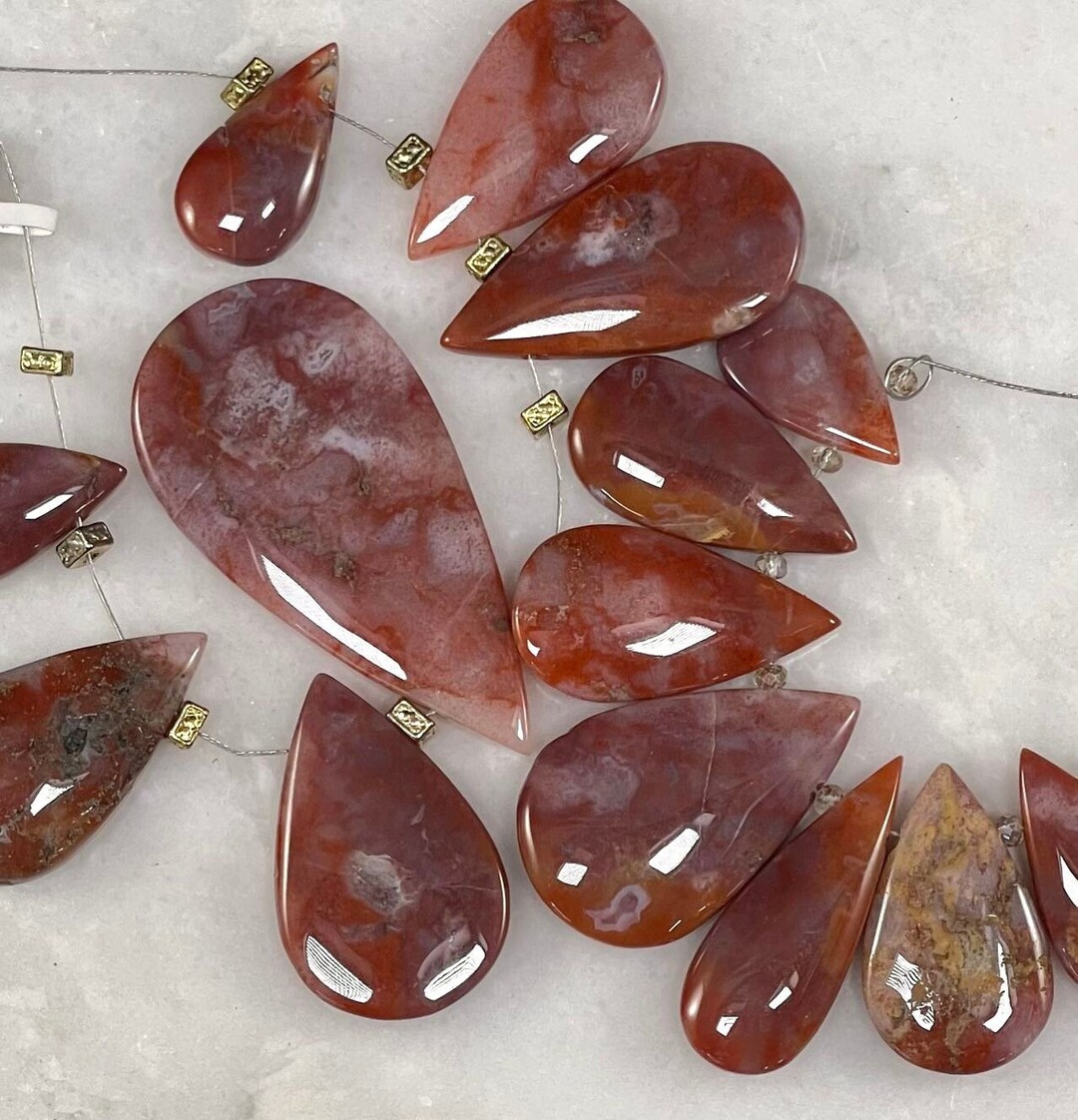 Rare Paint Rock Agate From Paint Rock Valley, Alabama, Teardrop Shapes ...
