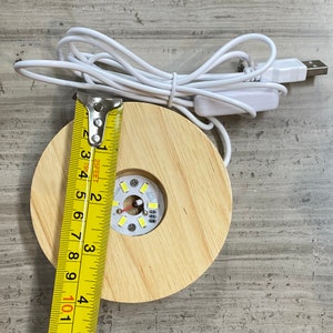 White Color LED Light Stand W/ USB Head 10cm / 4inch Base - Etsy