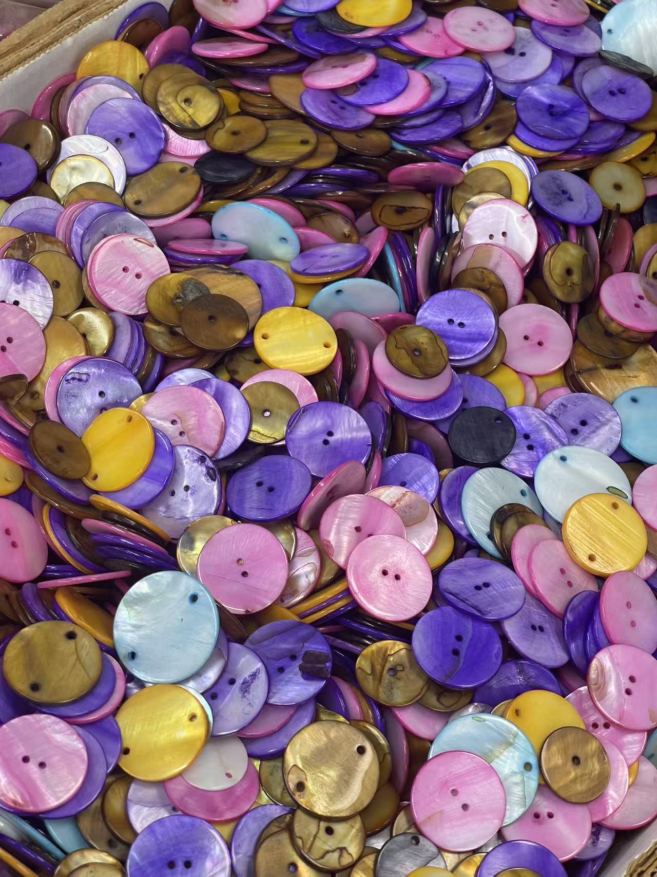 Shell, MOP, Mother of Pearl, Dyed Buttons, Mix Pcs Mix Color Mix Style ...