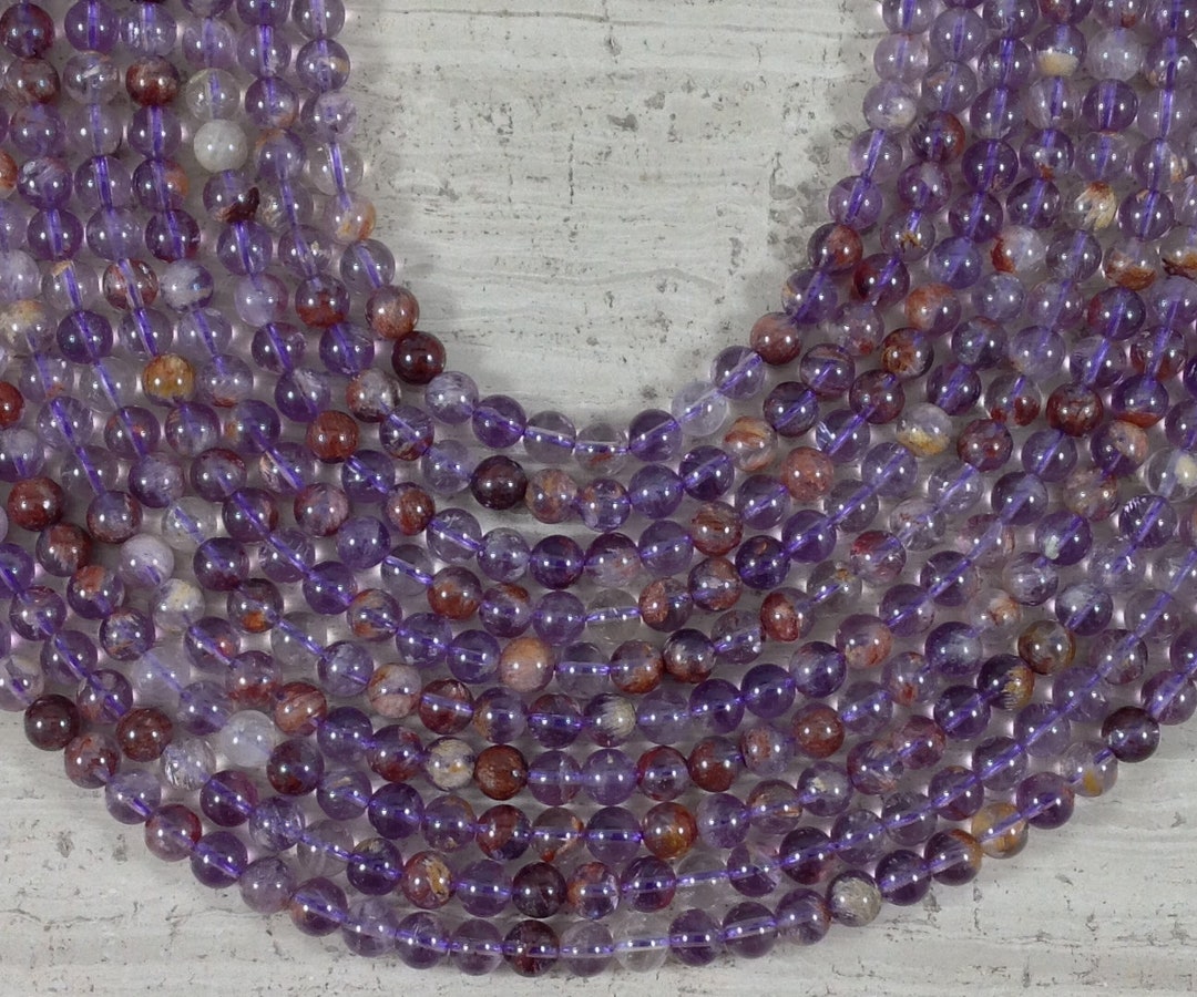 Amethyst W/ Hematite Inclusions Aka Auralite 23 Round 6mm 8mm 10mm 12mm ...