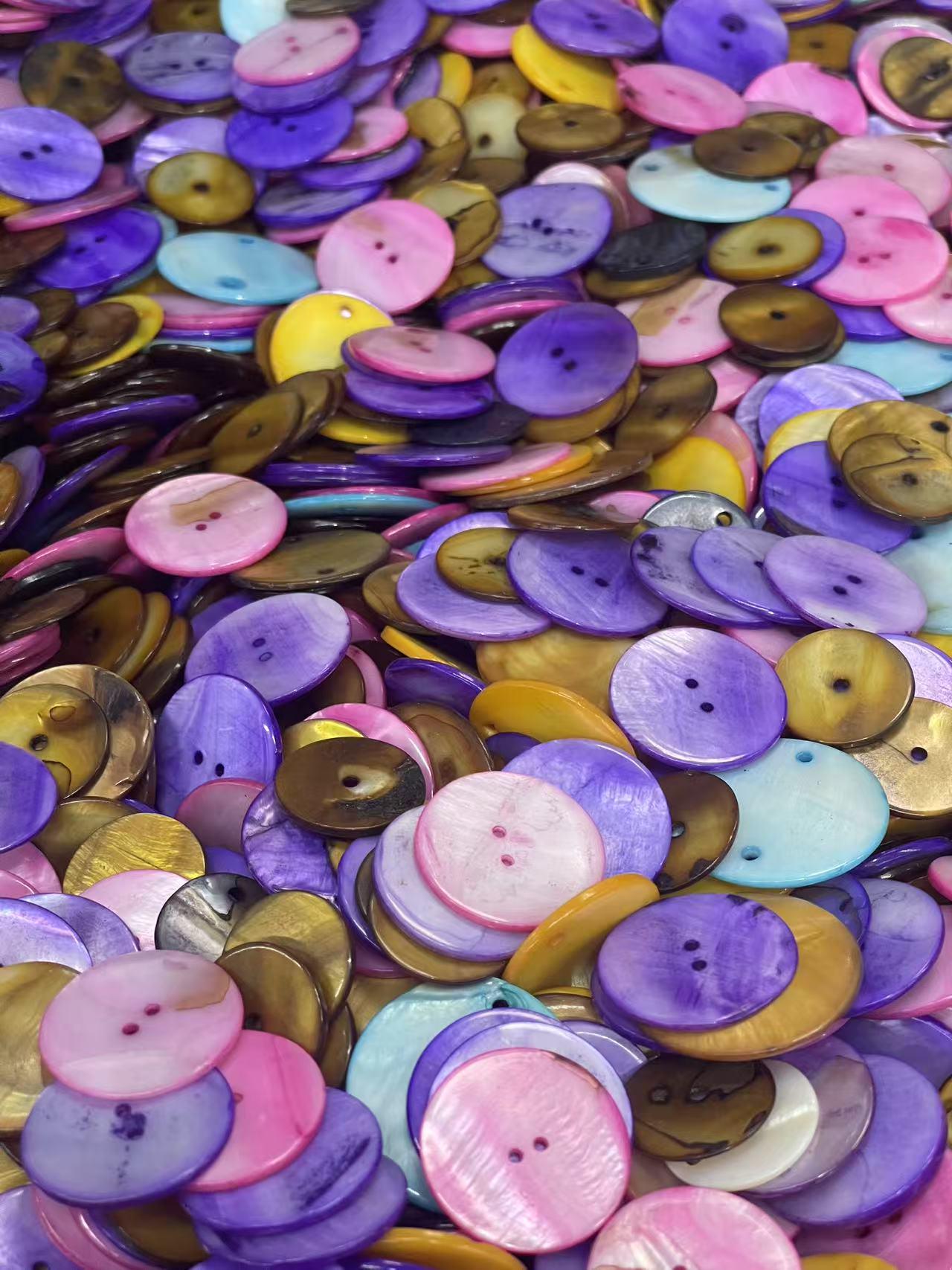 Shell, MOP, Mother of Pearl, Dyed Buttons, Mix Pcs Mix Color Mix Style ...