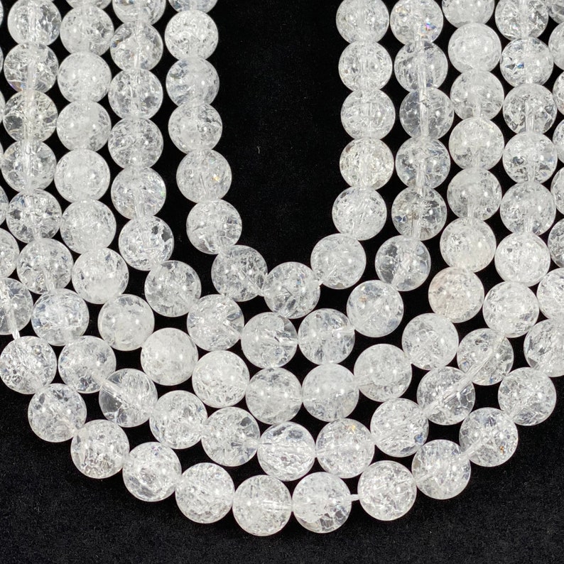Crackle Crystal Quartz Round 6mm 8mm 10mm 12mm | Etsy