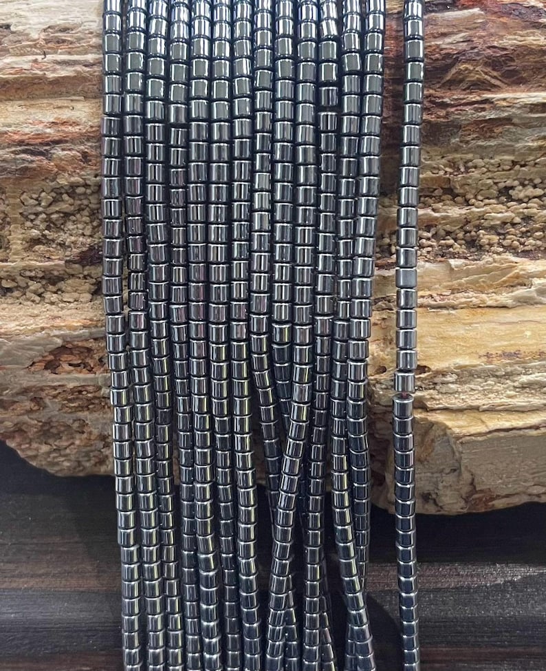 Hematite, Cylinder Shape, 3x3mm - Etsy