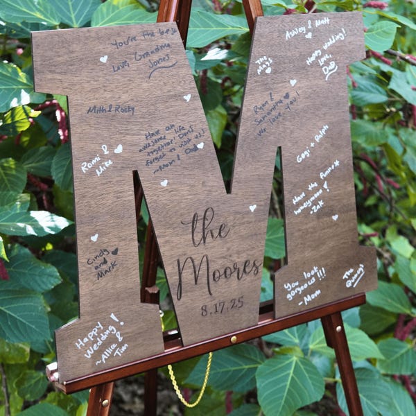 Initial Guest Book - Etsy