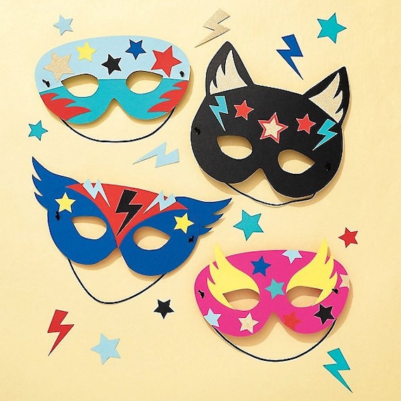 Superhero Mask Craft Kit - Etsy
