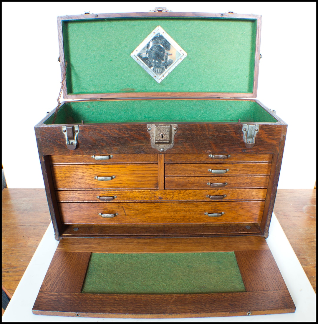 Vintage Union Machinist's Tool Chest - Nice Condition 1930s~1950s Oak ...