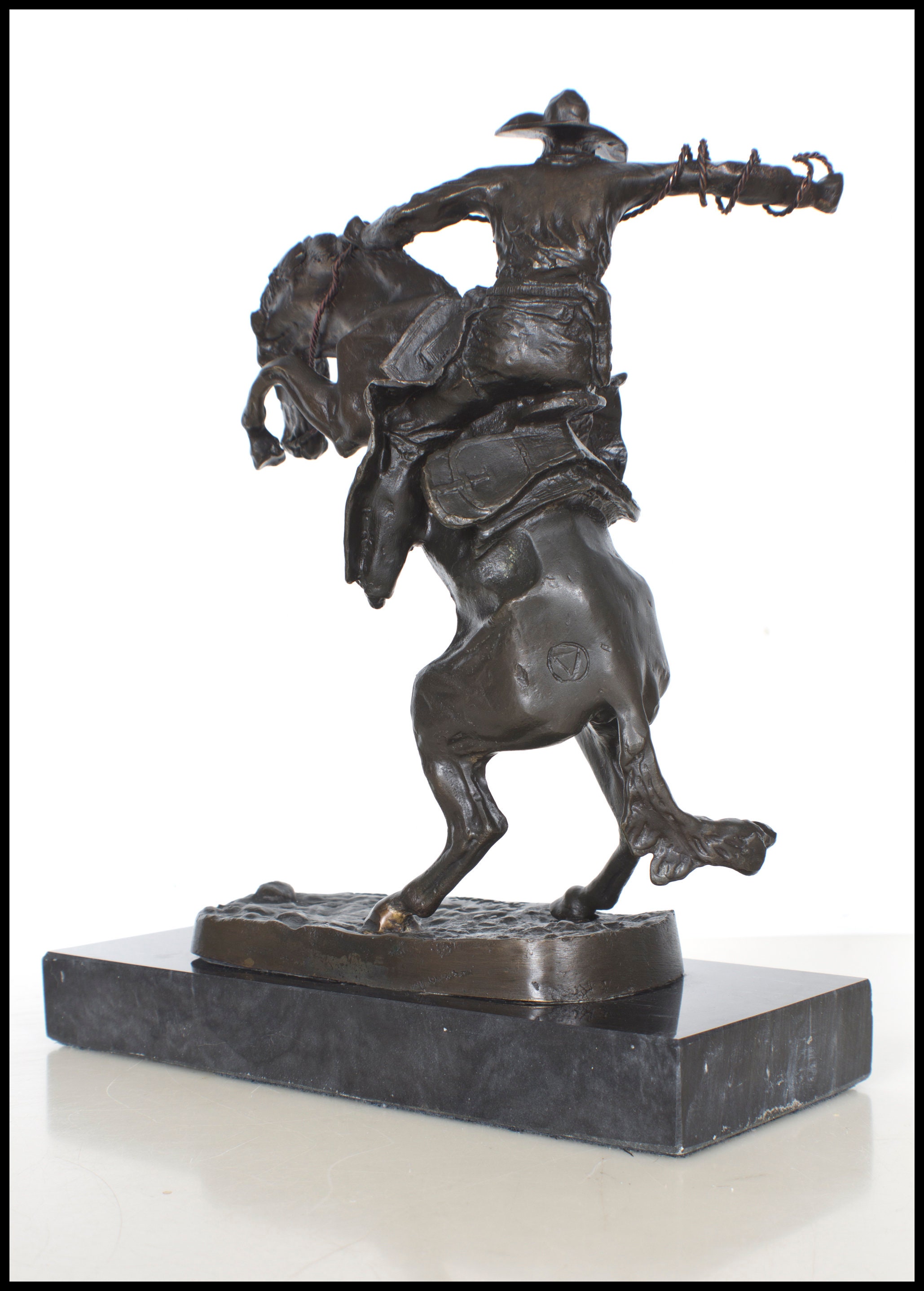 Frederic Remington bronco Buster Bronze Sculpture Vintage 9 1/2 Tall ...