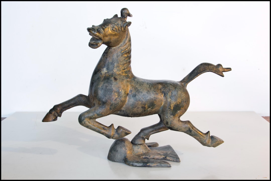 Flying Horse of Gansu Sculpture - Vintage After 1969 - 12" Long, Made ...